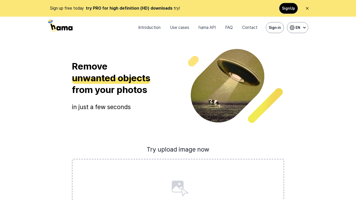 Hama Demo | Remove unwanted objects from your photos