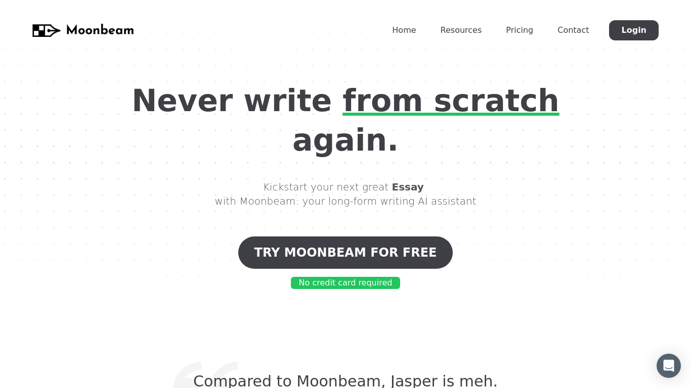 Moonbeam Demo | Never write from scratch again - AI Demos Moonbeam Demo | Never write from scratch again - AI Demos