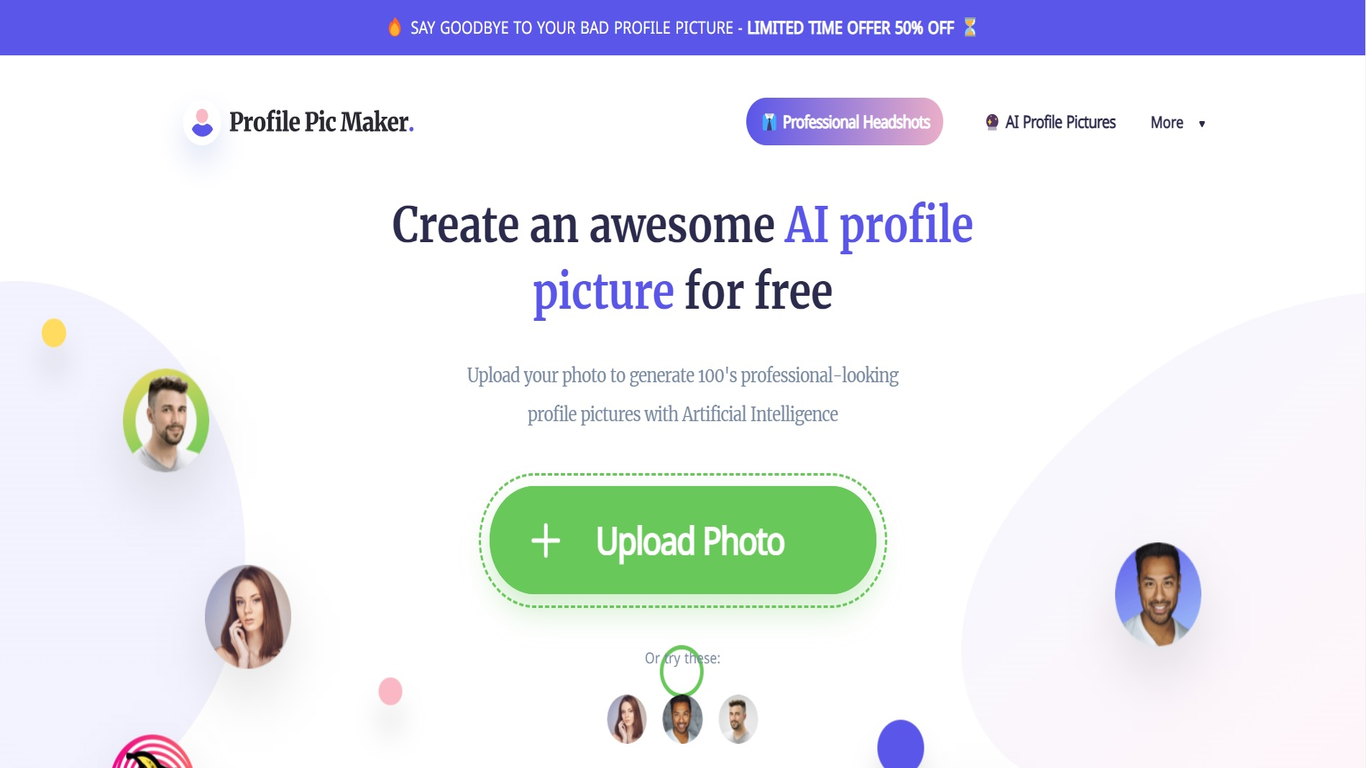 PFPMaker Demo | Create an awesome AI profile picture for free