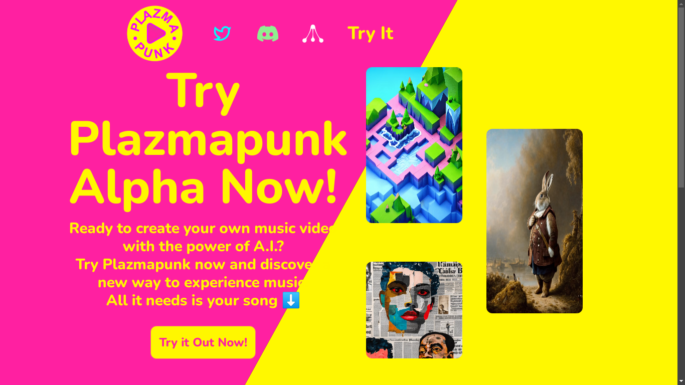 Plazmapunk Demo | create your own music video with the power of A.I