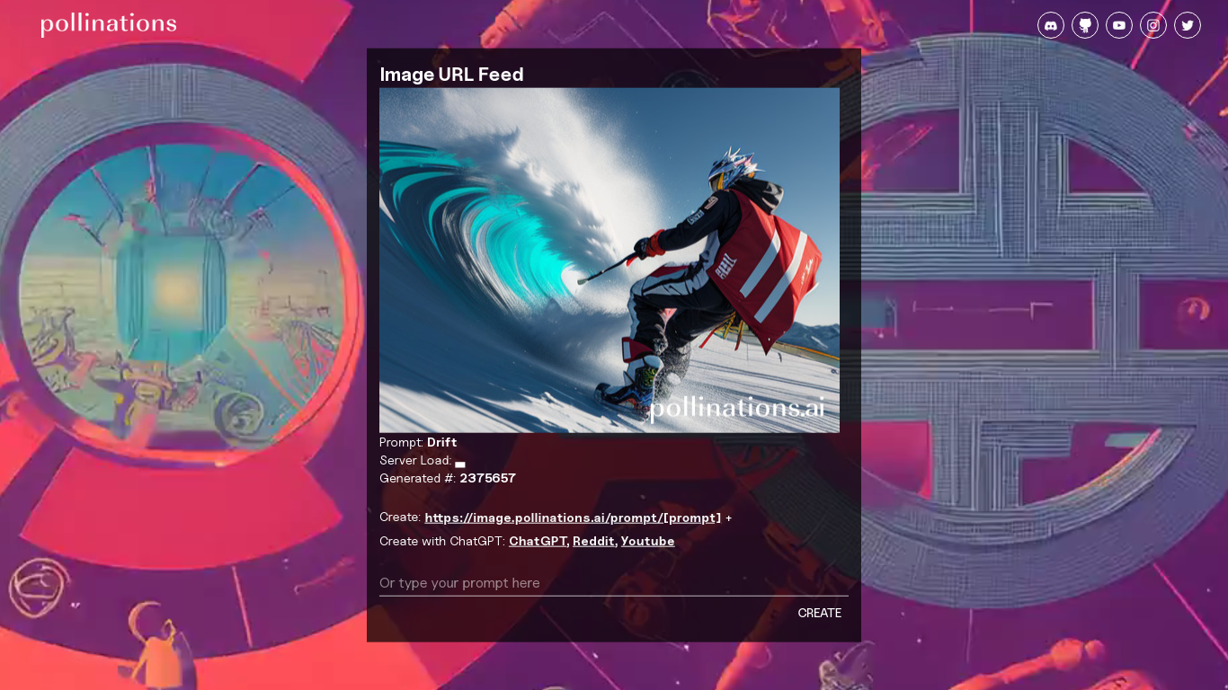 Pollinations.ai Demo | AI image generator which runs on Stable Diffusion