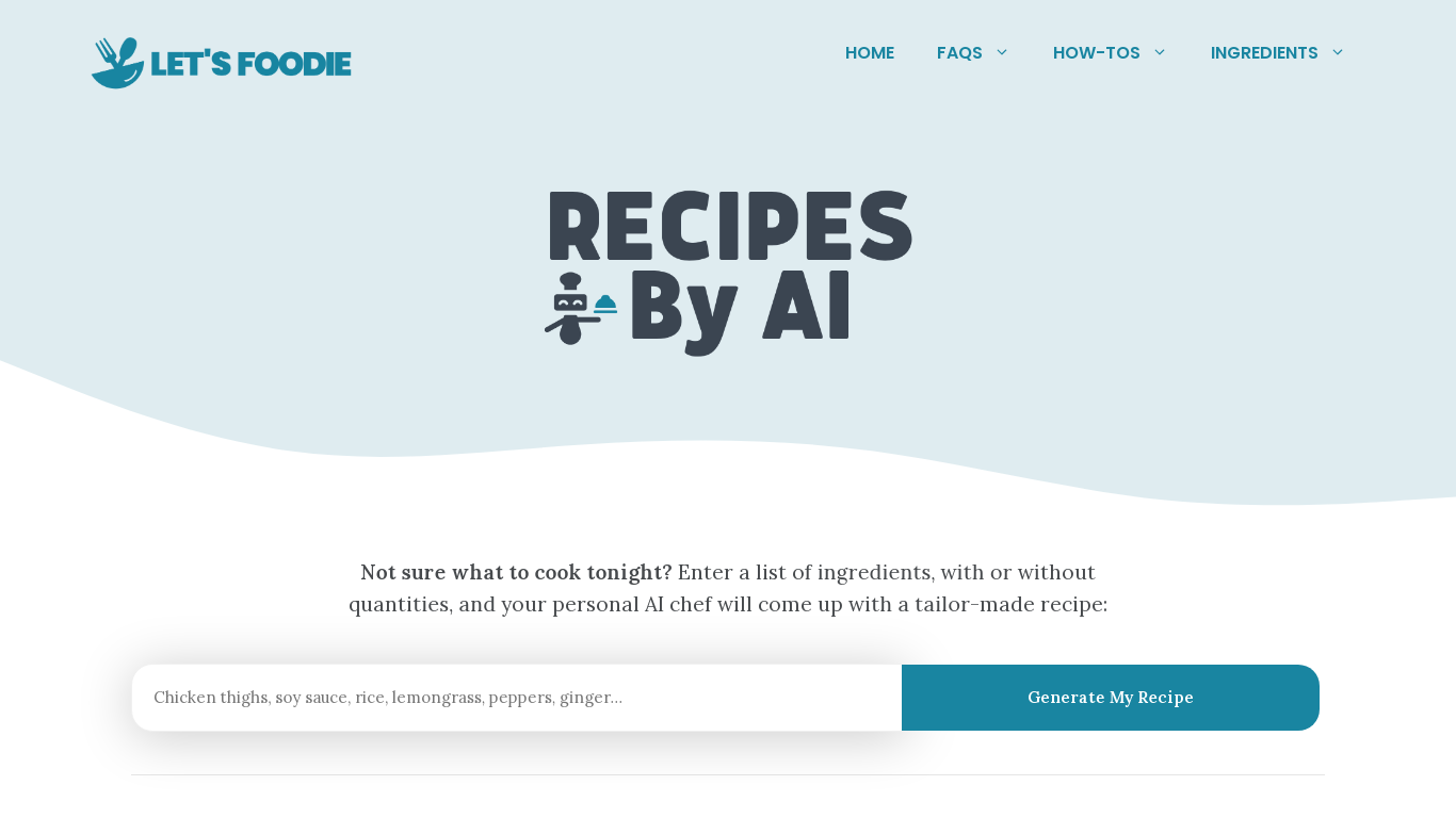 Recipes by AI Demo | "Get Creative in the Kitchen: AI Chef Generates ...
