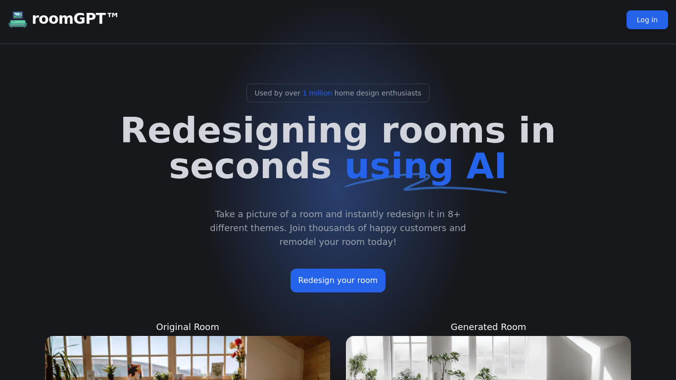 roomGPT Demo | Redesigning rooms in seconds using AI