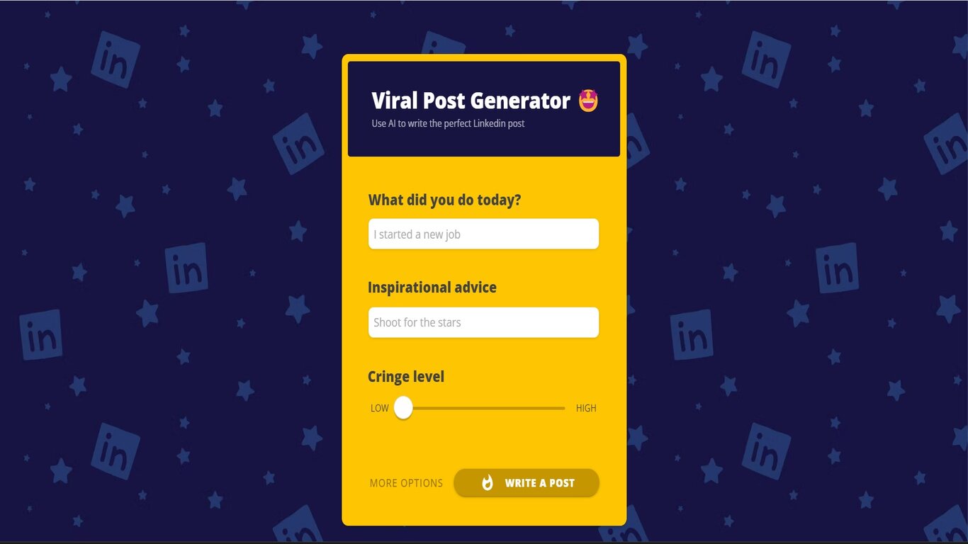 Viral Post Generator Demo Use Ai To Write The Perfect Linkedin Post Ai Demos