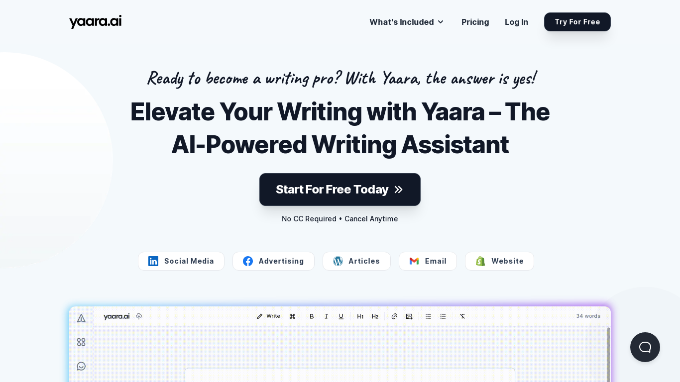 Yaara AI Demo | Elevate Your Writing with Yaara – The AI-Powered ...